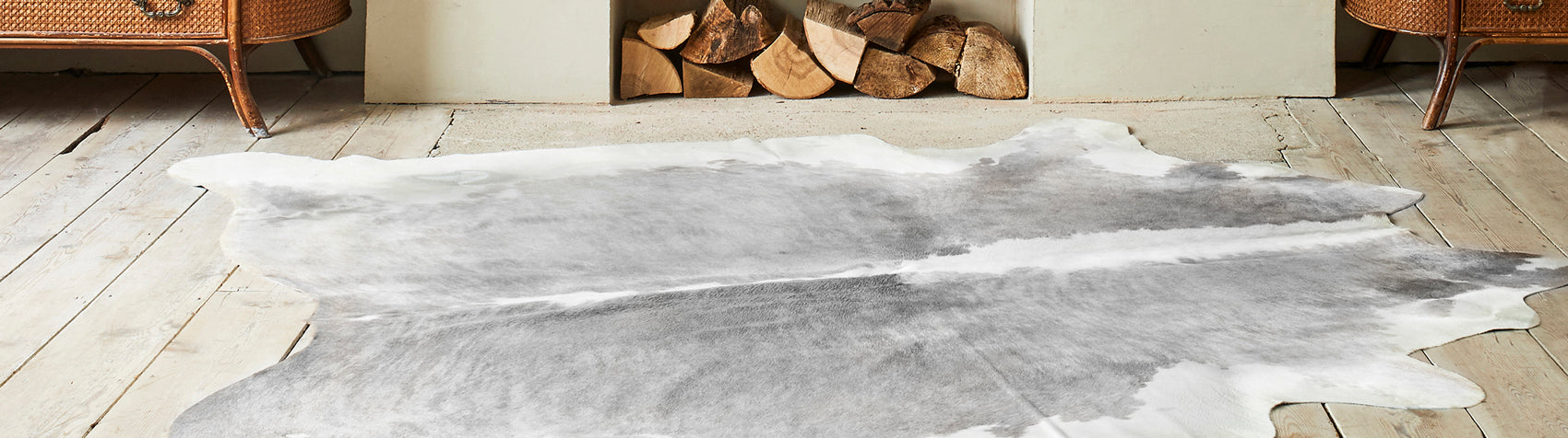 Grey Cowhide Rugs | Over 100+ Colours | Hyde & Hare