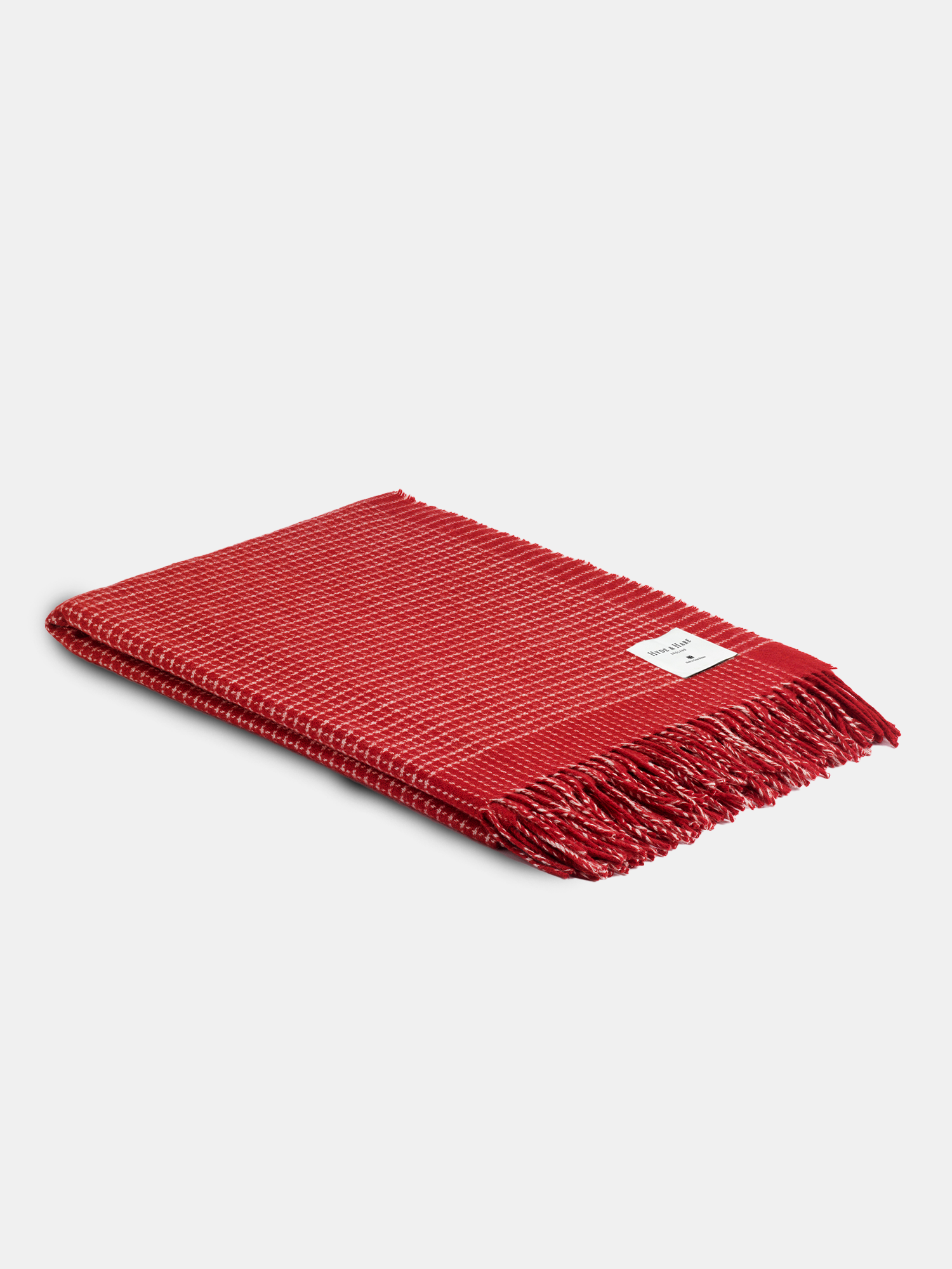 The Plockton Cashmere Blend Throw - Red – Hyde & Hare
