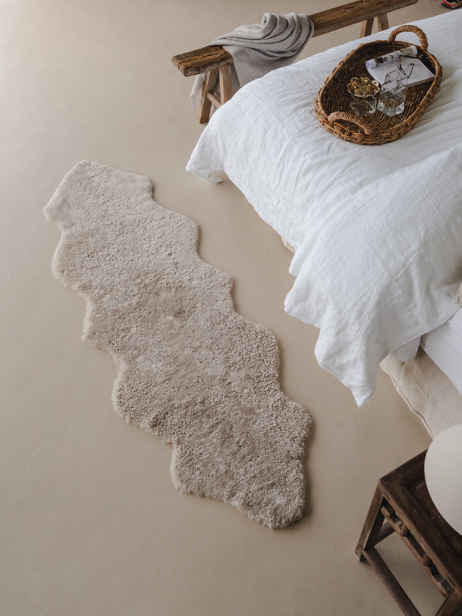 Double Shearling Rug - Oatmeal – Hyde & Hare